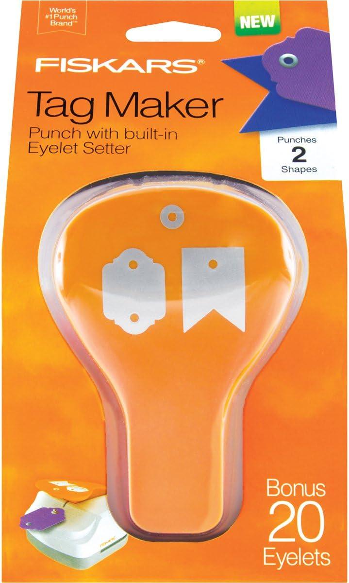 Fiskars Medium Lever Punch, Circle, Plastic, White/Orange(Double Tag ...