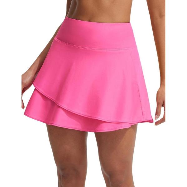 baleaf Women’s 15” High Waisted Swim Skirt Ruffle Quick Dry Bathing ...