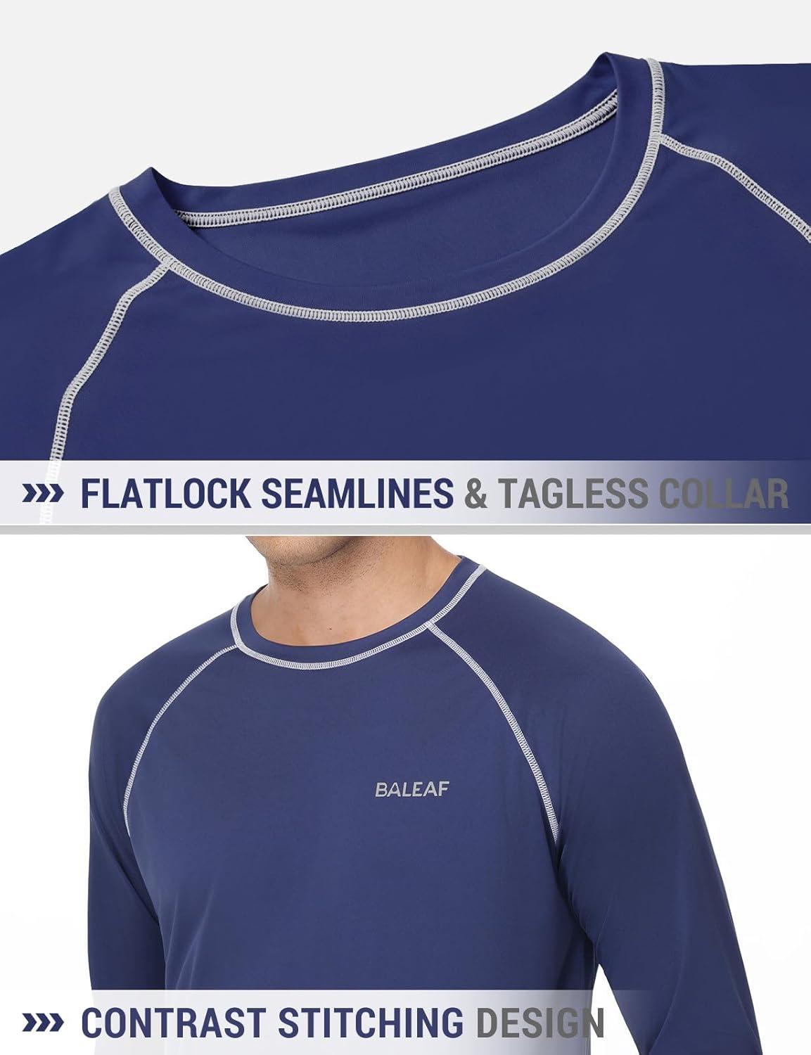 baleaf Men’s Sun Protection Shirts UV SPF UPF 50+ Long Sleeve Rash ...