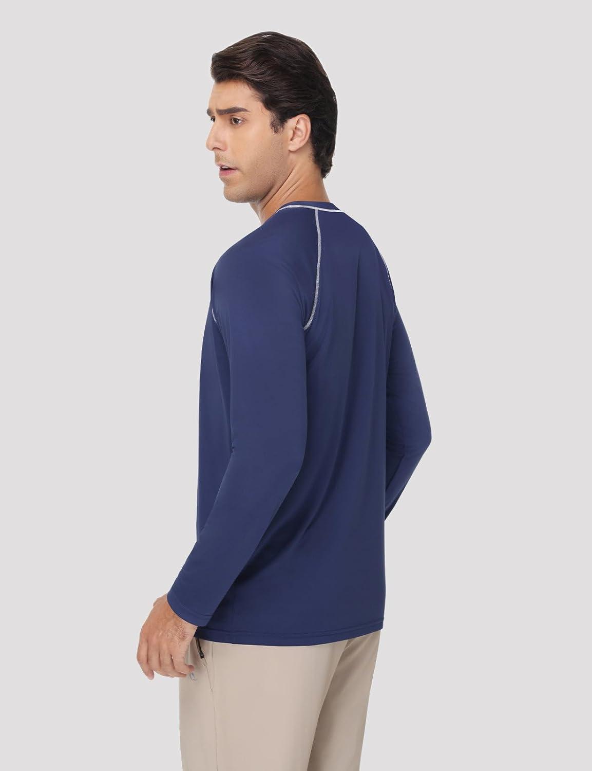 baleaf Men’s Sun Protection Shirts UV SPF UPF 50+ Long Sleeve Rash ...